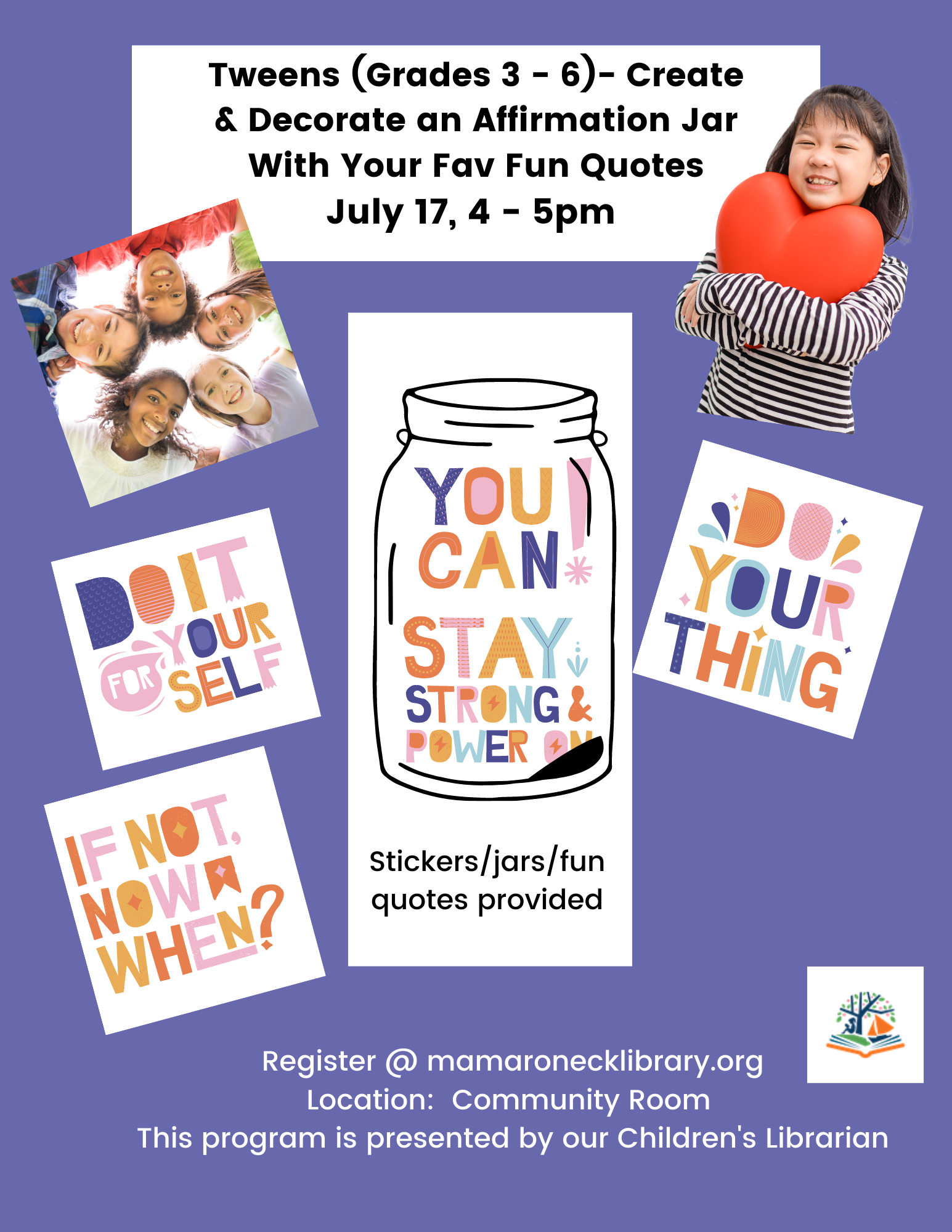 Create & Decorate an Affirmation Jar - Mamaroneck Public Library
