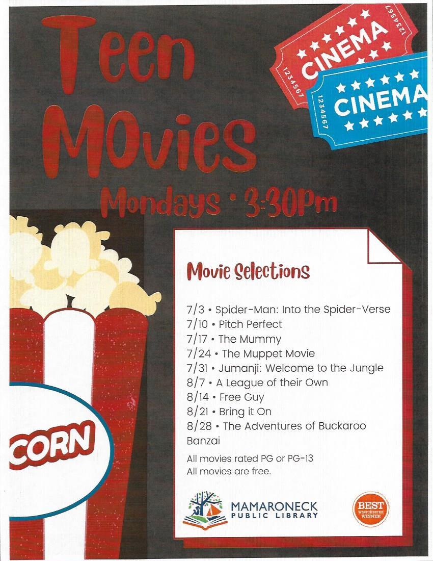Movie Mondays! – Young Adults - Mamaroneck Public Library