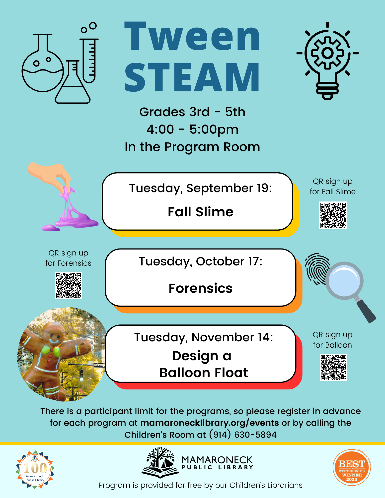 Tween STEAM Program - Mamaroneck Public Library