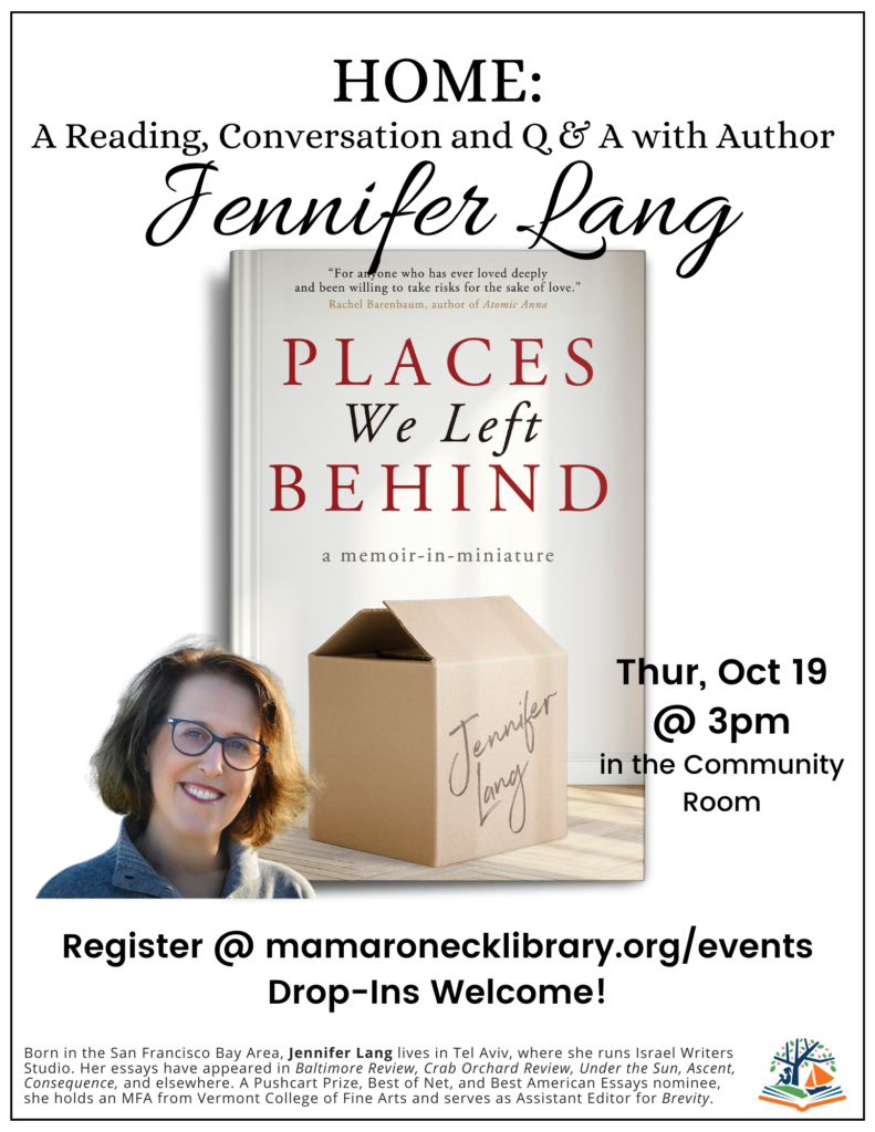 HOME: A Reading, Conversation, and Q&A with Author Jennifer Lang ...