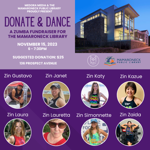 Donate & Dance Zumba Fundraiser - Mamaroneck Public Library