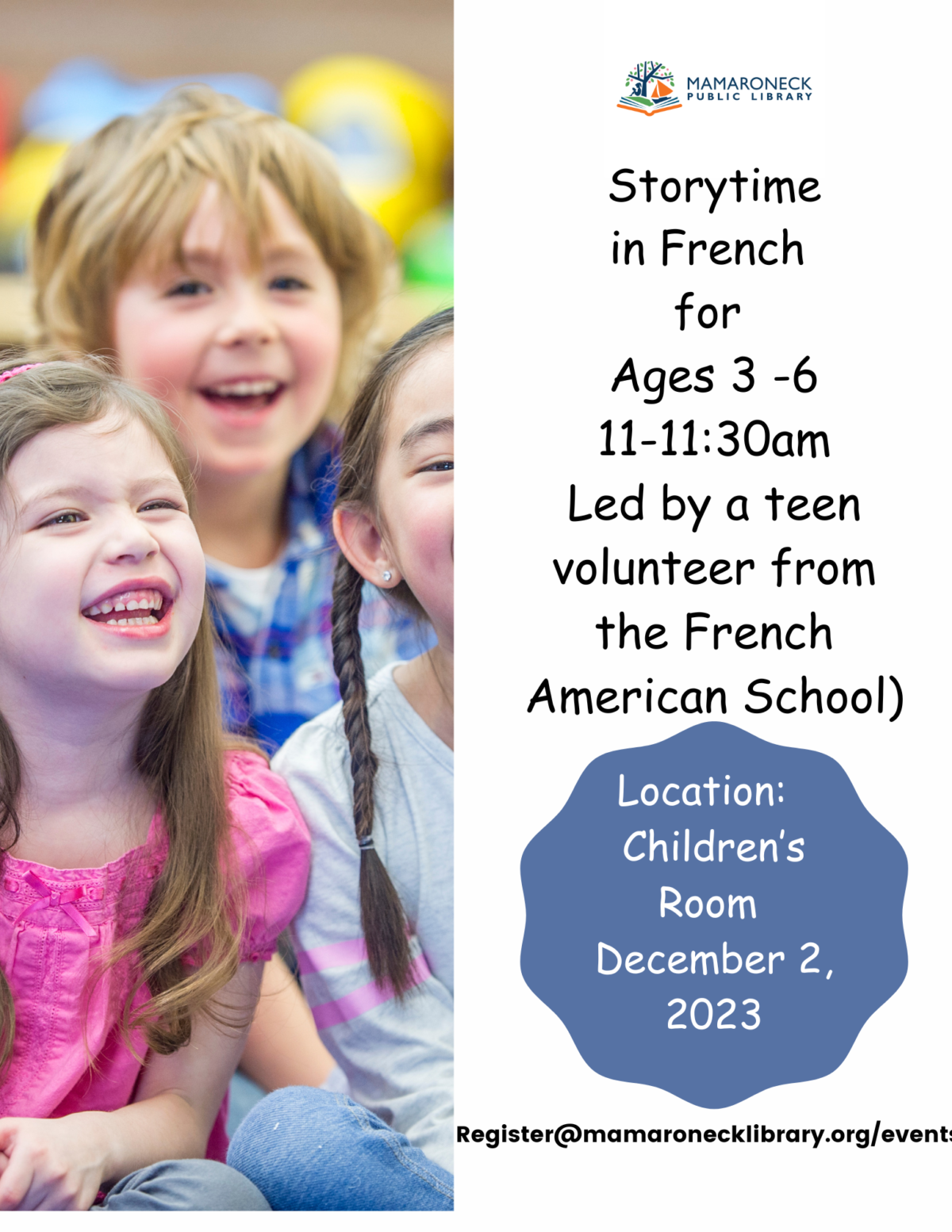 Storytime in French - Mamaroneck Public Library
