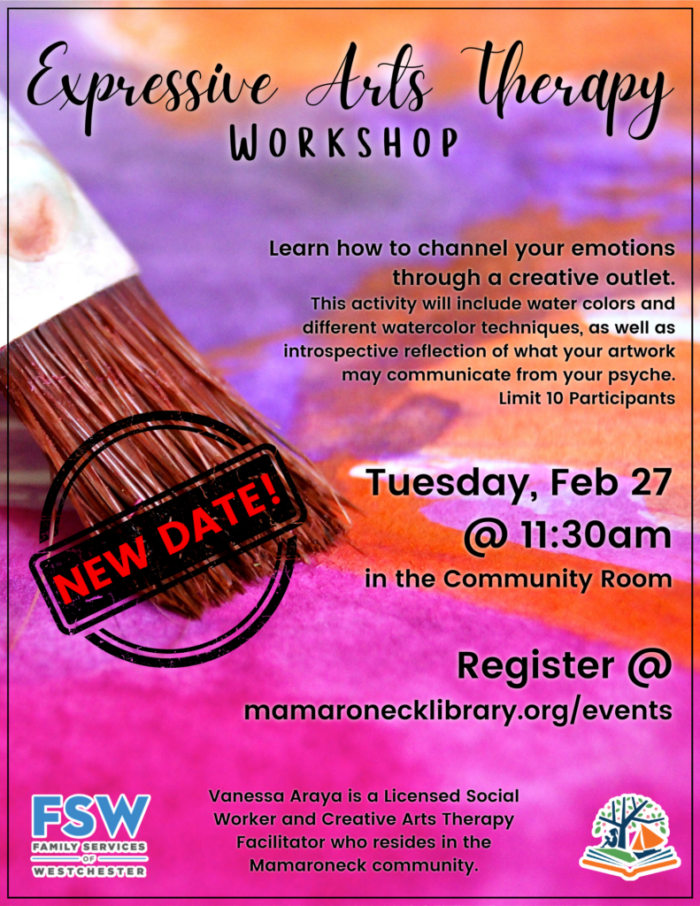 Expressive Arts Therapy Workshop - Mamaroneck Public Library