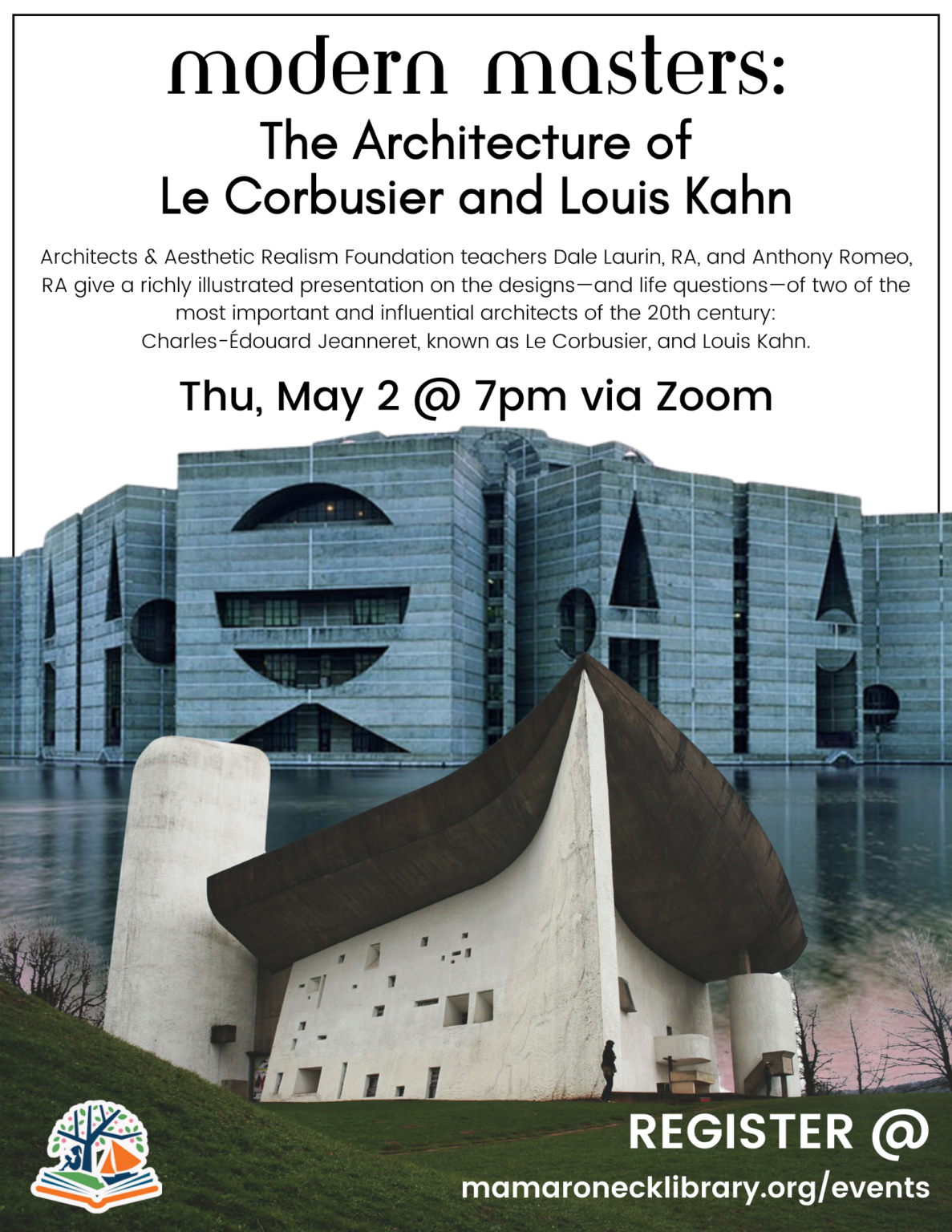 Modern Masters: Architecture of Le Corbusier & Louis Kahn - Mamaroneck ...