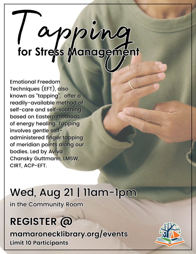 Tapping for Stress Management - Mamaroneck Public Library