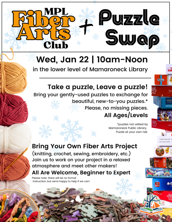 Fiber Arts Club + Puzzle Swap - Mamaroneck Public Library