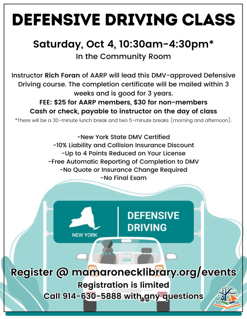 Defensive Driving Class - Mamaroneck Public Library