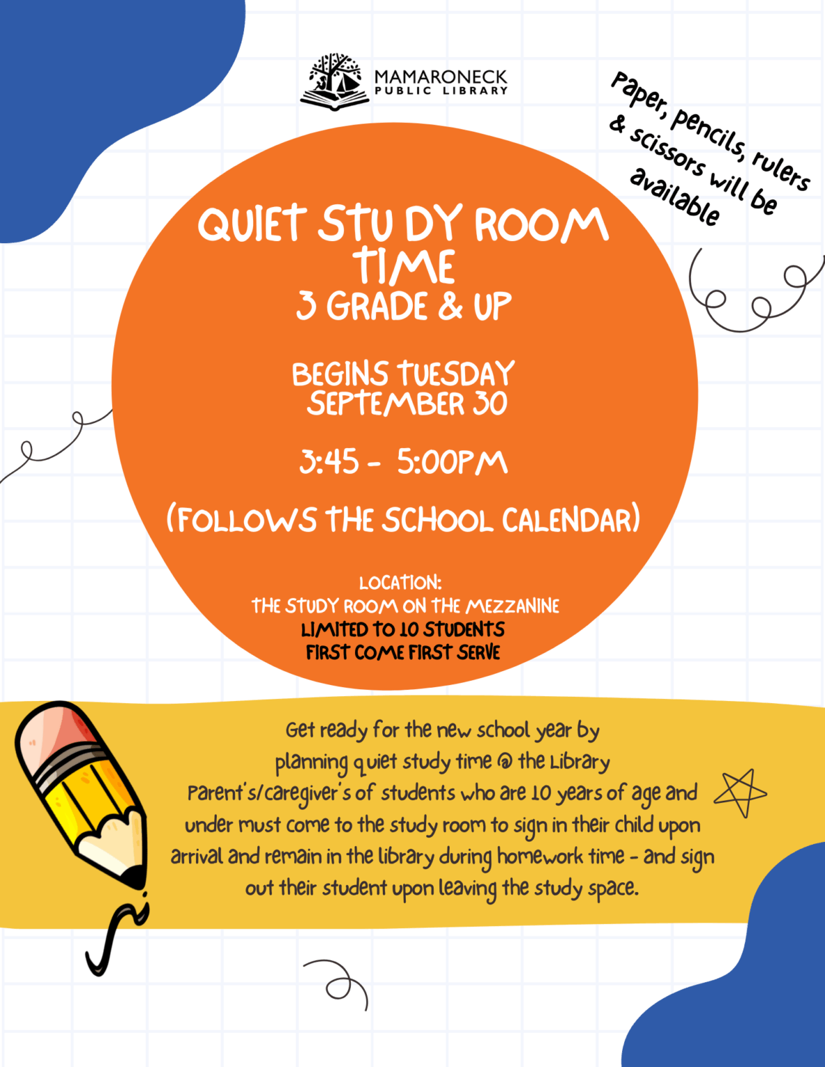 Quiet Study Room - Mamaroneck Public Library