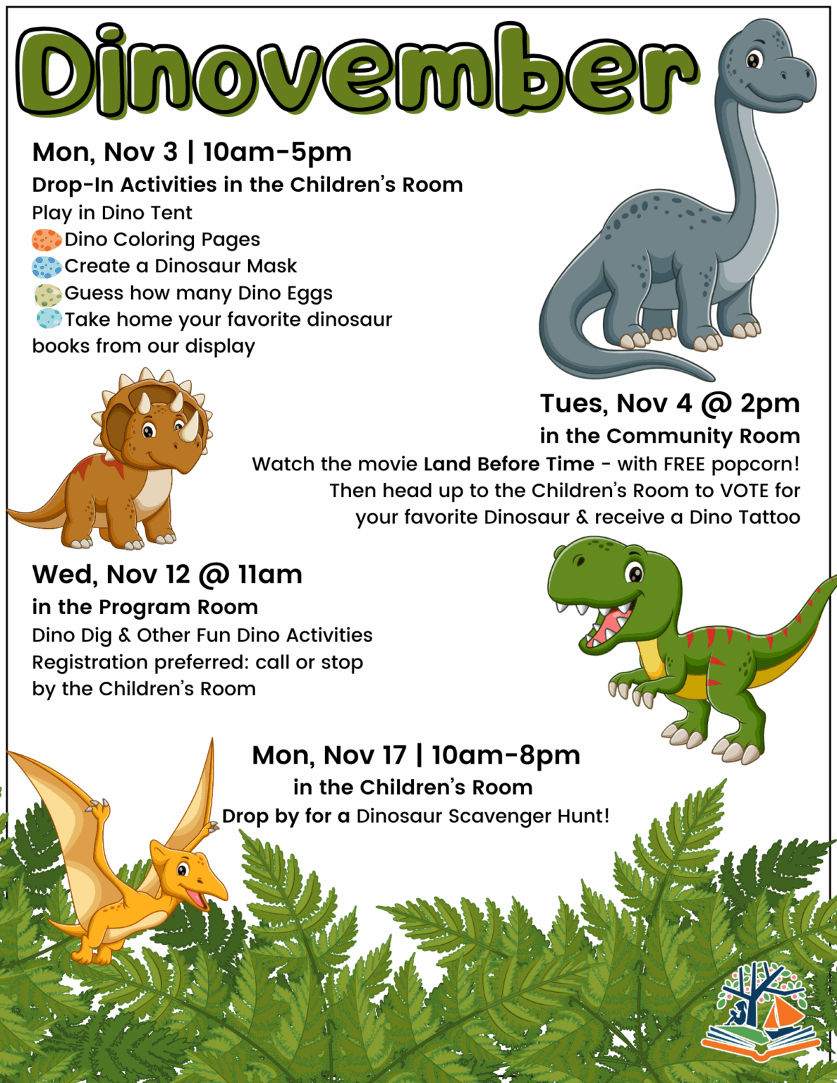 Dinovember! - Mamaroneck Public Library