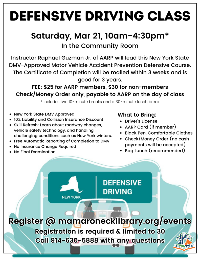 Defensive Driving Class - Mamaroneck Public Library